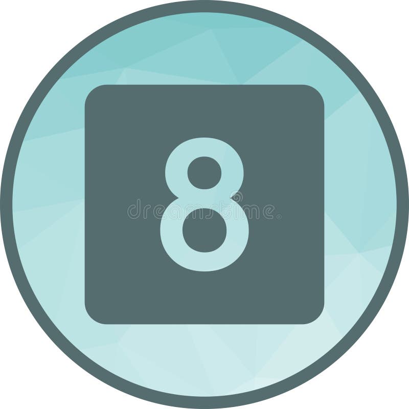 Keycap Digit Eight Icon Vector Image. Stock Vector - Illustration of ...