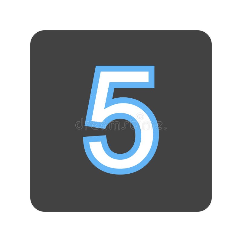 Keycap Digit Five Icon Vector Image. Stock Vector - Illustration of ...