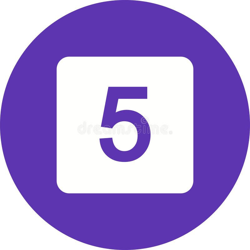 Keycap Digit Five Icon Vector Image. Stock Vector - Illustration of ...