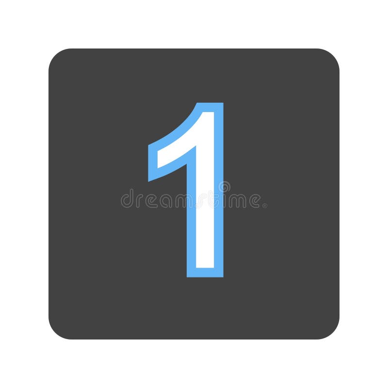 Keycap Digit One Icon Vector Image. Stock Vector - Illustration of ...