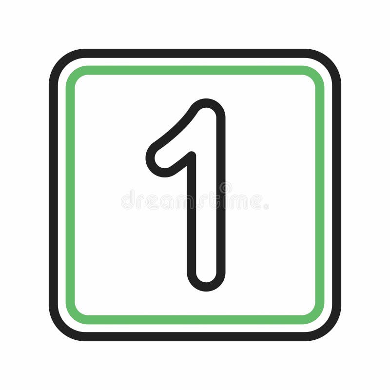Keycap Digit One Icon Vector Image. Stock Vector - Illustration of ...