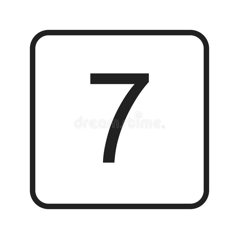 Keycap Digit Seven Icon Vector Image. Suitable for Mobile Apps, Web ...