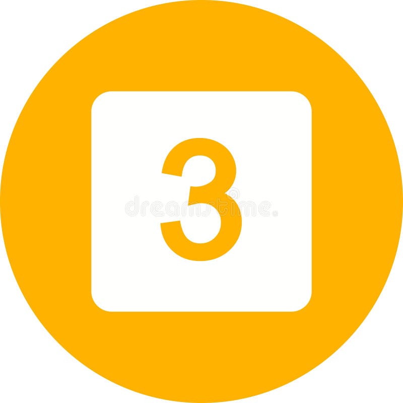 Keycap Digit Three Icon Vector Image. Stock Vector - Illustration of ...