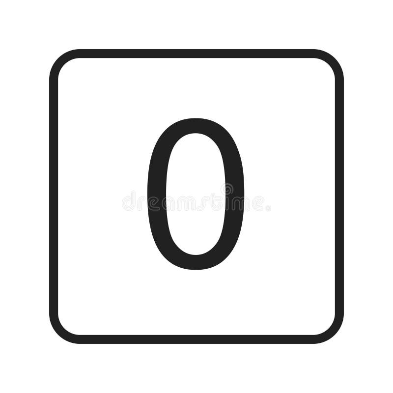 Keycap Digit Zero Icon Vector Image Suitable For Mobile Apps Web Apps And Print Media Stock