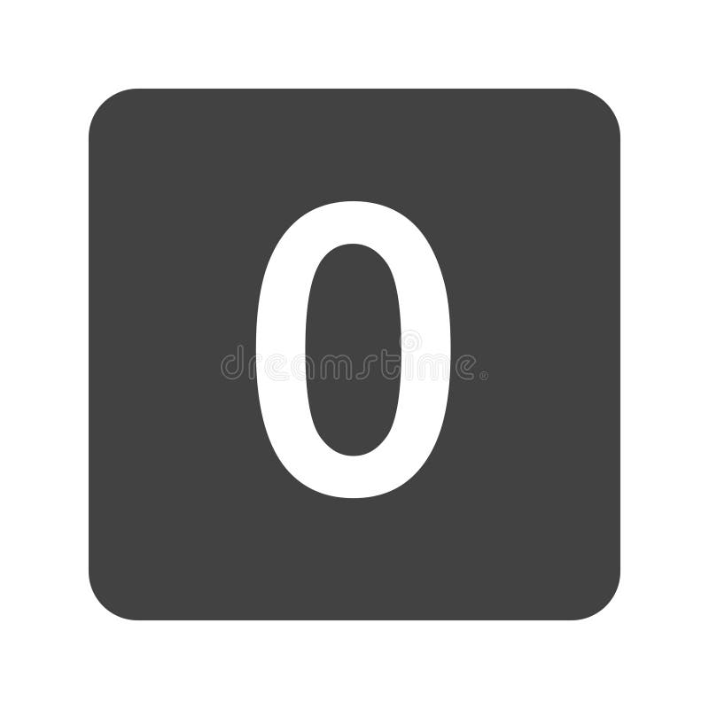 Keycap Digit Zero Icon Vector Image. Stock Vector - Illustration of ...