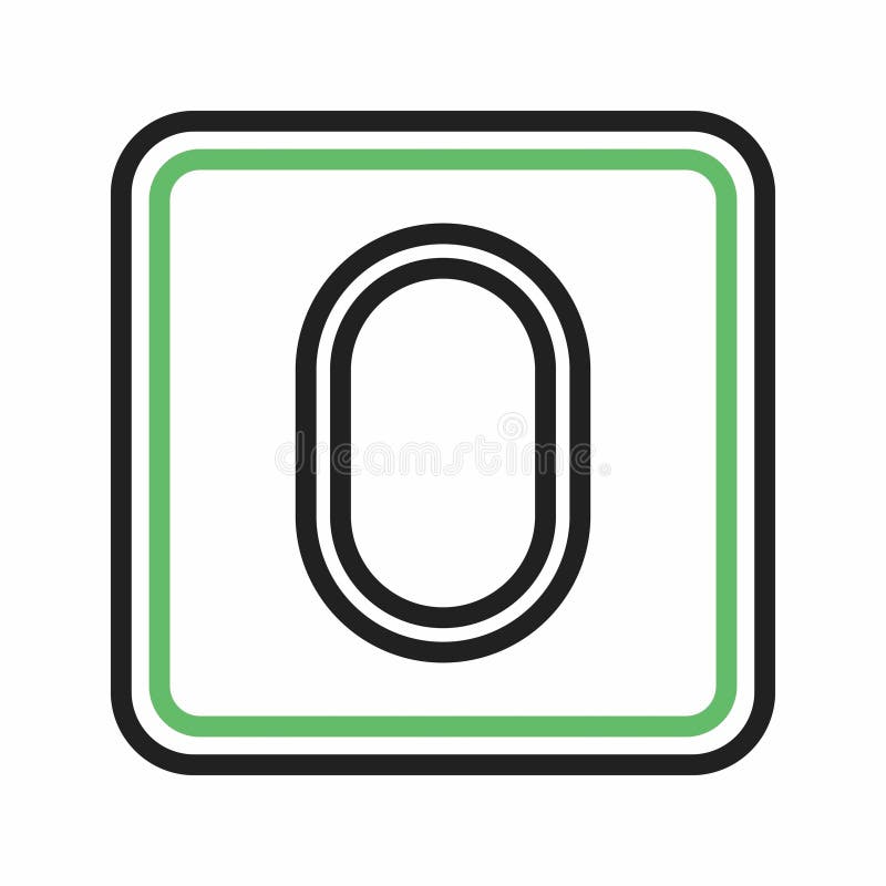 Keycap Digit Zero Icon Vector Image. Stock Vector - Illustration of ...