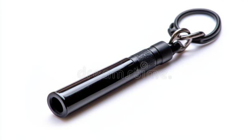 A Sleek Black Keychain Flashlight Designed for Practicality and Style ...