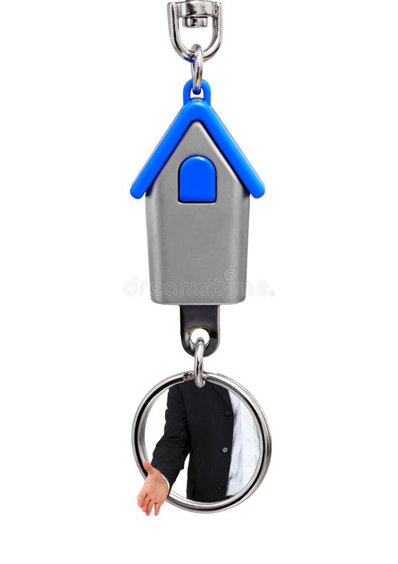Keychain with Hands of the Estate Agent Stock Image - Image of ...