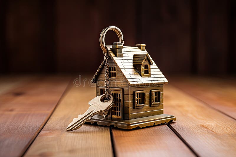 Keychain for Keys in the Form of a House Stock Illustration ...