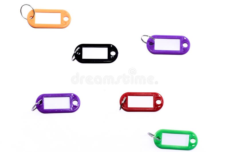 Keychain Plastic Key Holder in Different Colors with White Background ...