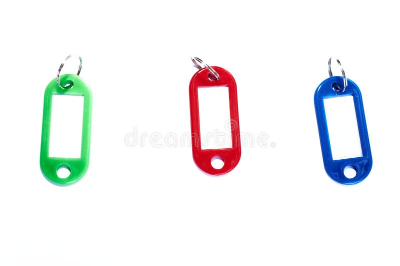 Keychain Plastic Key Holder in Different Colors with White Background ...