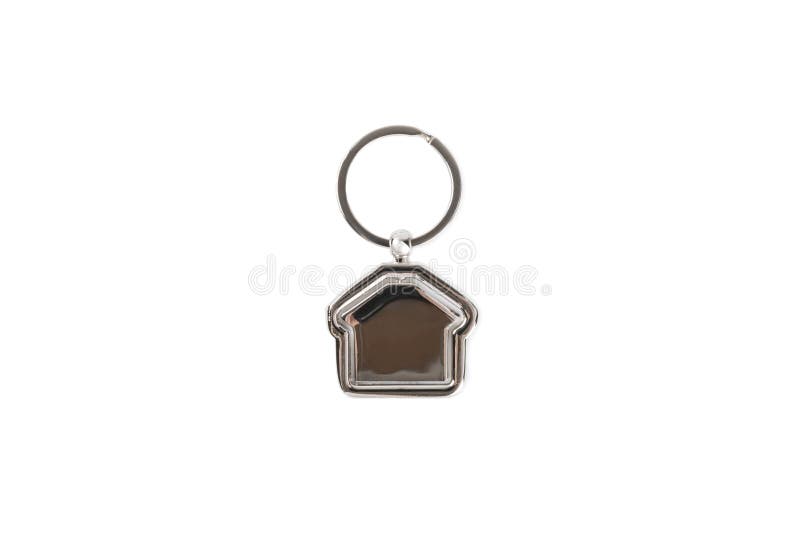 Keychain in the Shape of a House with a Key Ring Isolated Stock Image ...