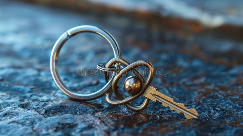 A Keychain in the Shape of a Nucleus Keeps All Your Keys Together Stock ...
