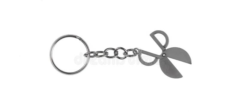 Keychain with Working Industrial Tool Isolated on White Stock Image ...