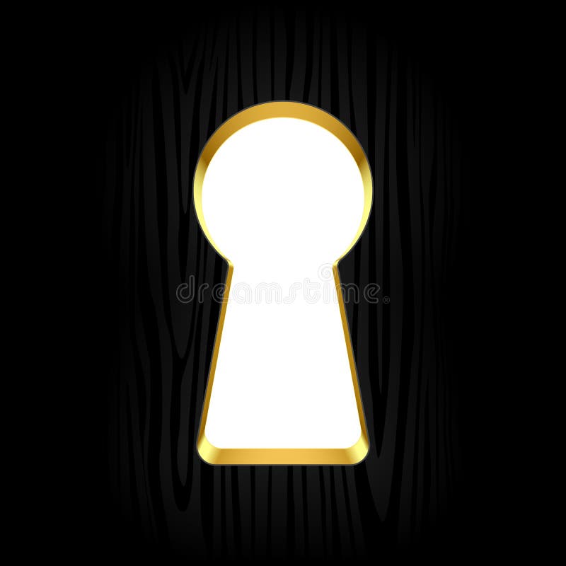 Old key in a keyhole stock vector. Illustration of order - 6375836