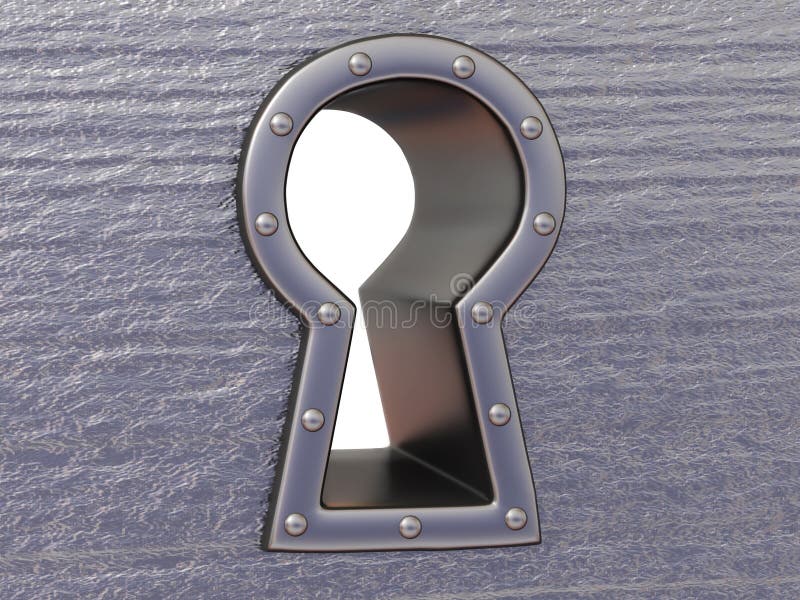 Keyhole. 3d stock illustration. Illustration of metal - 5869726