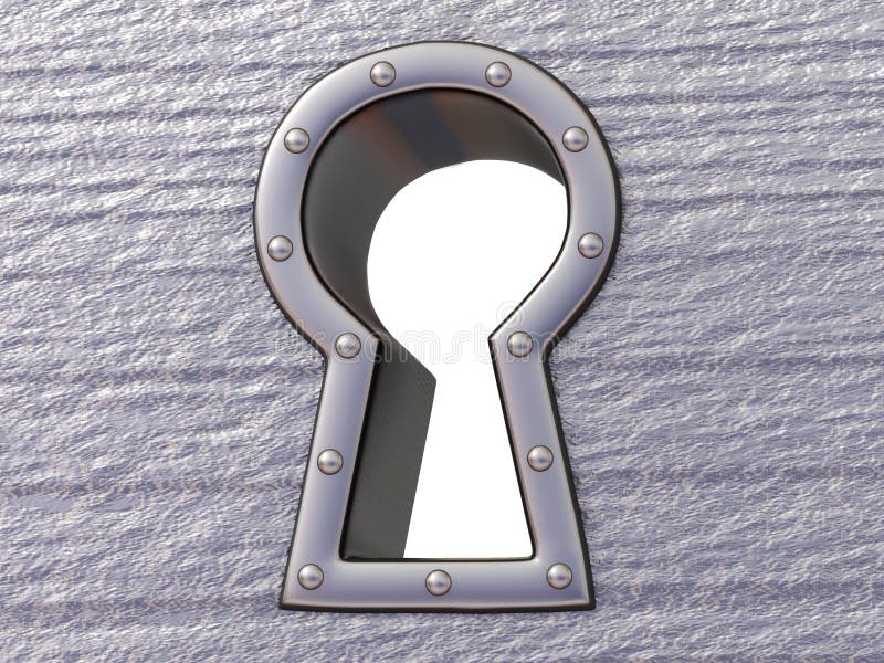 Keyhole. 3d stock illustration. Illustration of metal - 5869726