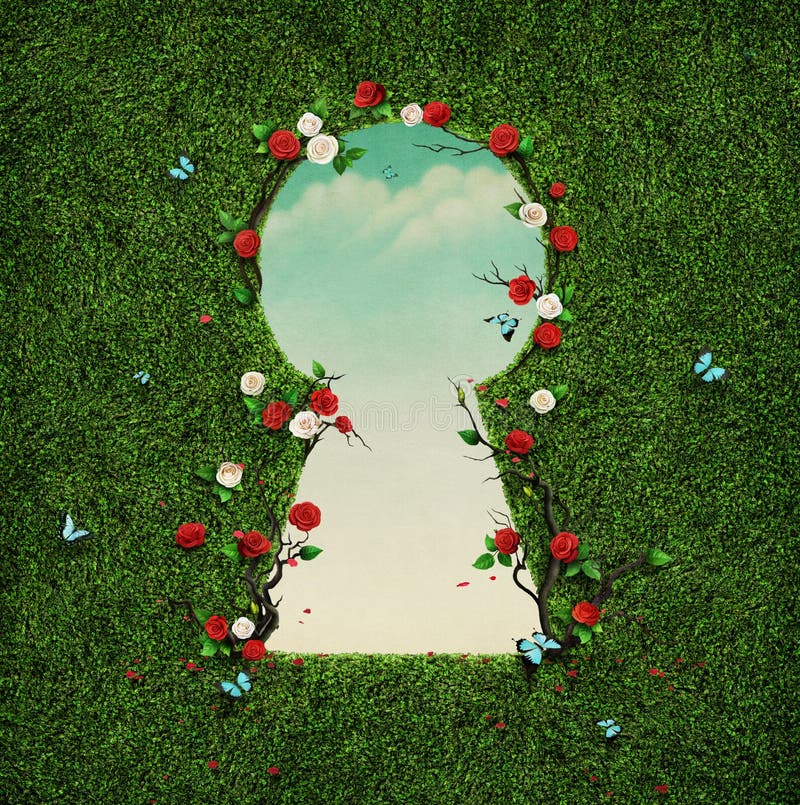 Alice In Wonderland Keyhole Background