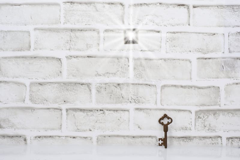 Impossible Solution, a Wall with No Door Stock Image - Image of lock ...