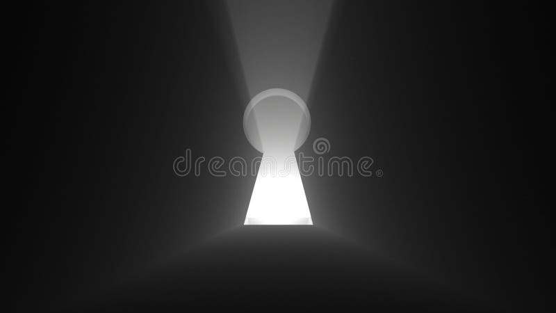 A Keyhole with Bright Light Stock Illustration - Illustration of bulb ...