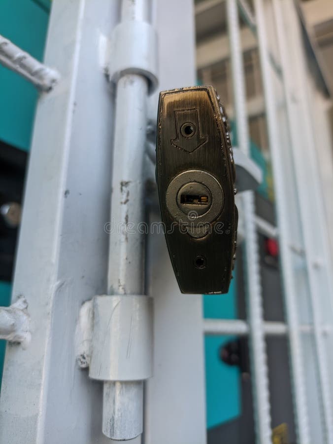 Keyhole close up stock image. Image of wall, glass, white - 291751249