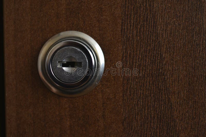Keyhole Close-up. the Lock on the Door Stock Photo - Image of circle ...