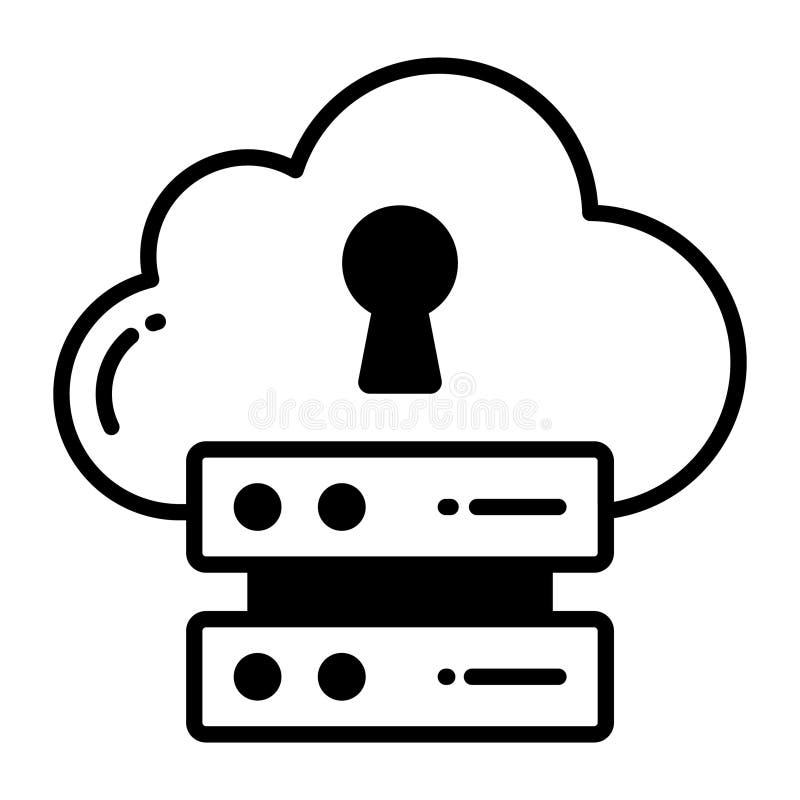 Keyhole On Cloud With Data Server Denoting Vector Of Secure Data Backup