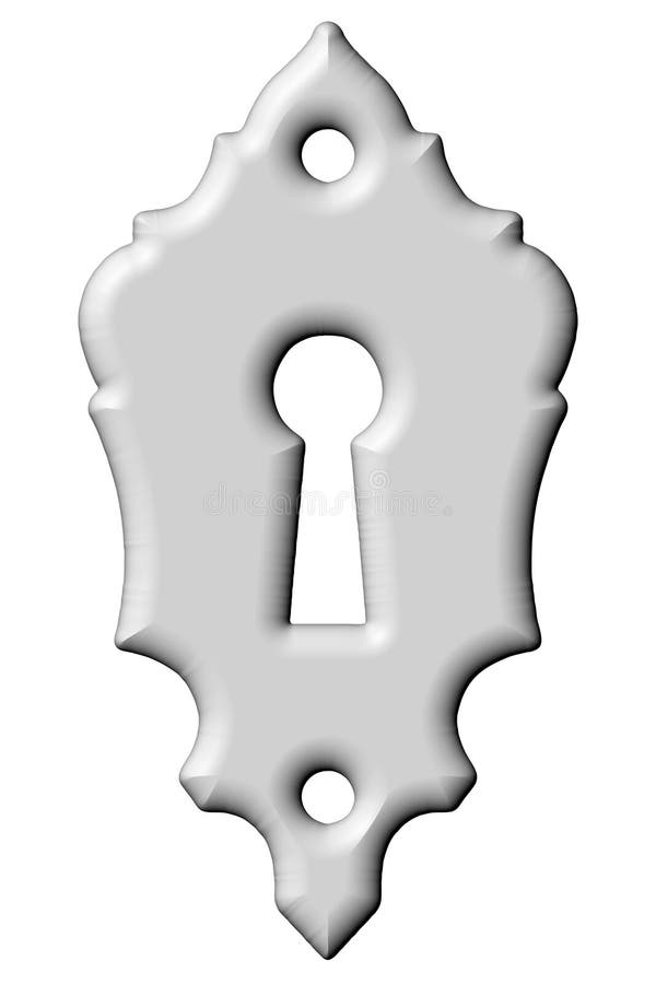 The Keyhole, Decorative Design Element, Imitation Plastic, Isolated on ...
