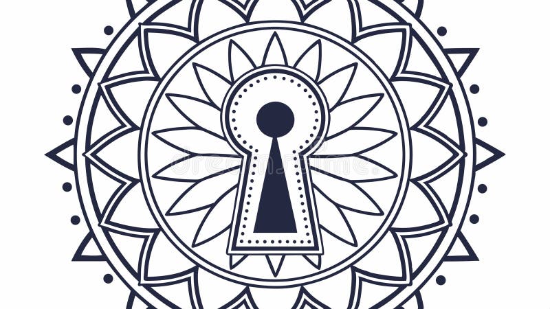 Keyhole in a Decorative Mandala Style Circular Pattern Vector, Vector ...