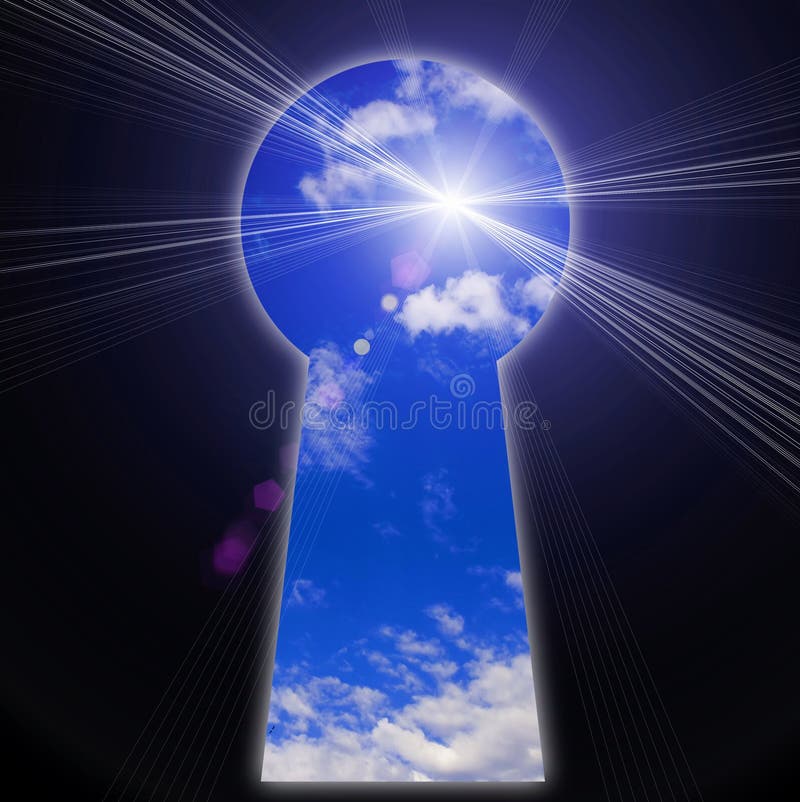 Keyhole - the door stock illustration. Illustration of color - 14372589