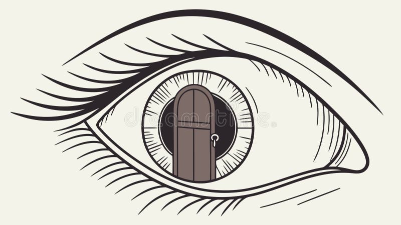 Keyhole Eye. Vision and Hidden Knowledge Metaphor, Vector Design ...
