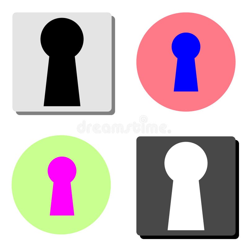 Keyhole. flat vector icon stock vector. Illustration of hole - 138551295