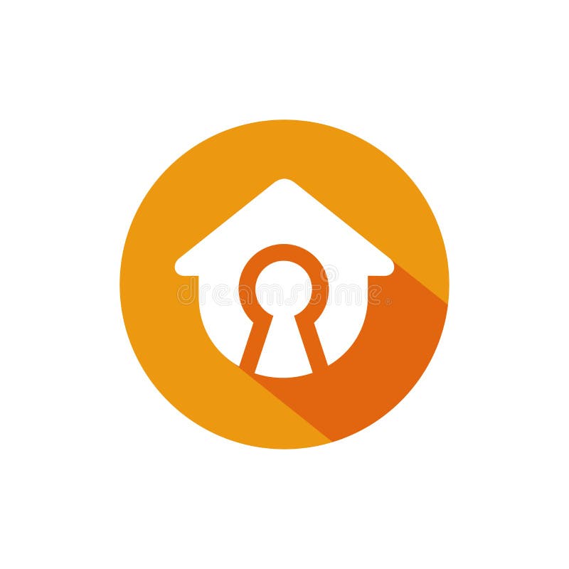 Keyhole and House Logo Icon Design, Home Secure Logo Vector Stock ...