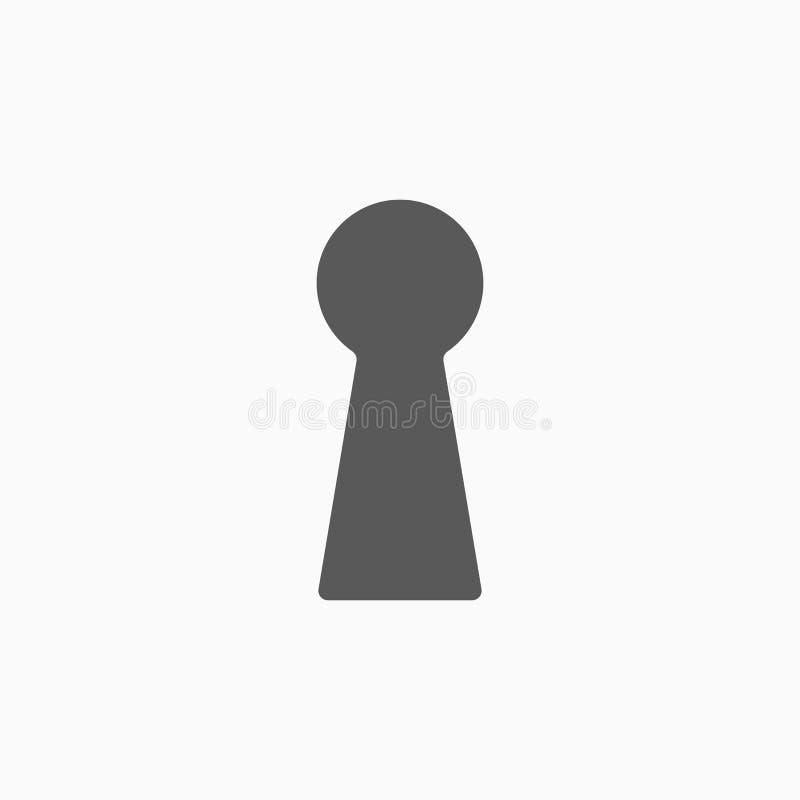 Keyhole Icon, Keyway, Lock, Unlock, Door Stock Vector - Illustration of ...