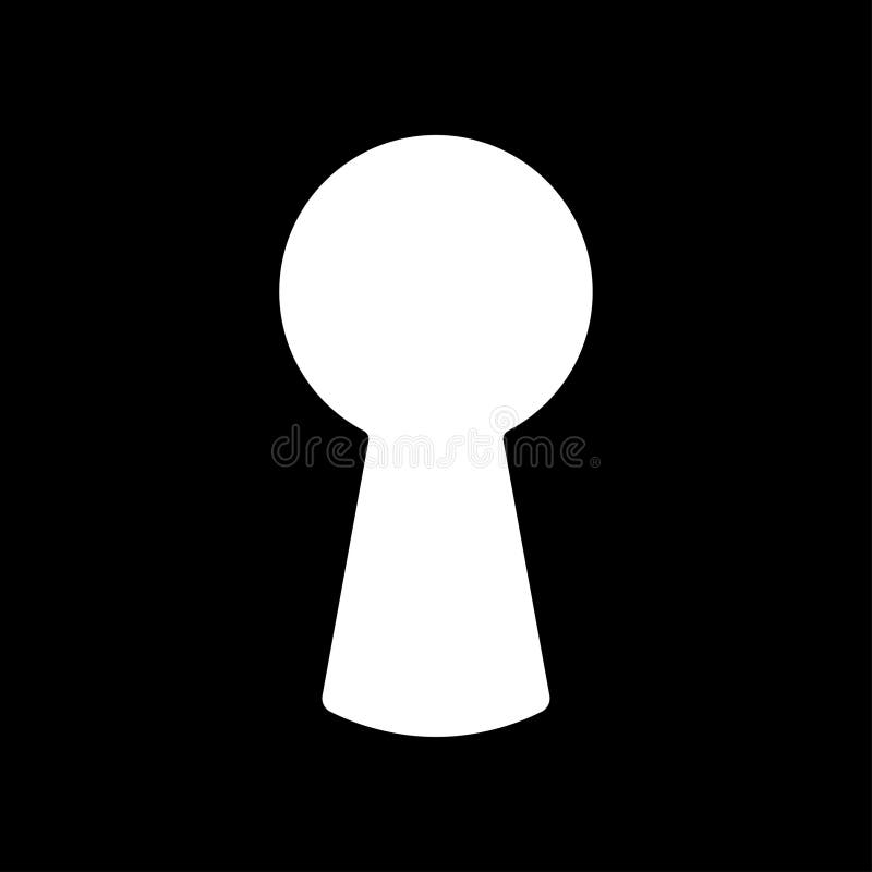 Keyhole Icon. Door Key Hole. Shape of Lock of Door. Black, White and ...
