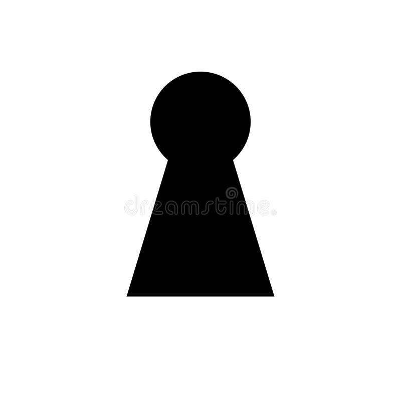 The Keyhole Icon. Lock Symbol. Flat Vector. Stock Vector - Illustration ...