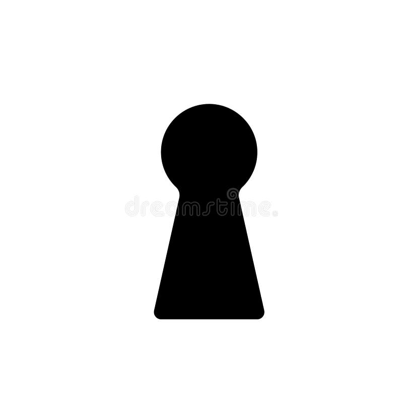 The Keyhole Icon. Lock Symbol Stock Vector - Illustration of door, gate ...