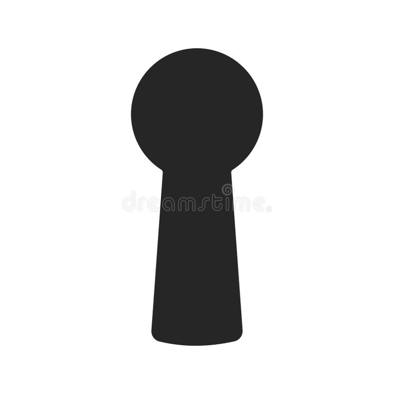 Keyhole Icon Silhouette Vector Stock Vector - Illustration of black ...