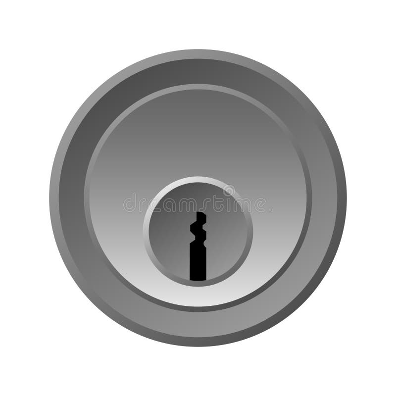 Keyhole Icon. Door Key Hole. Shape of Lock of Door. Black, White and ...