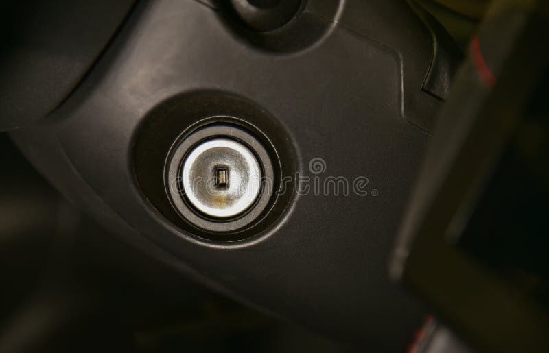 Keyhole, Ignition Switch in the Passenger Car Stock Photo - Image of ...