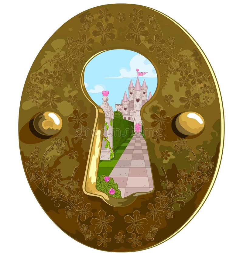 Keyhole stock vector. Illustration of metallic, bronze - 68459551