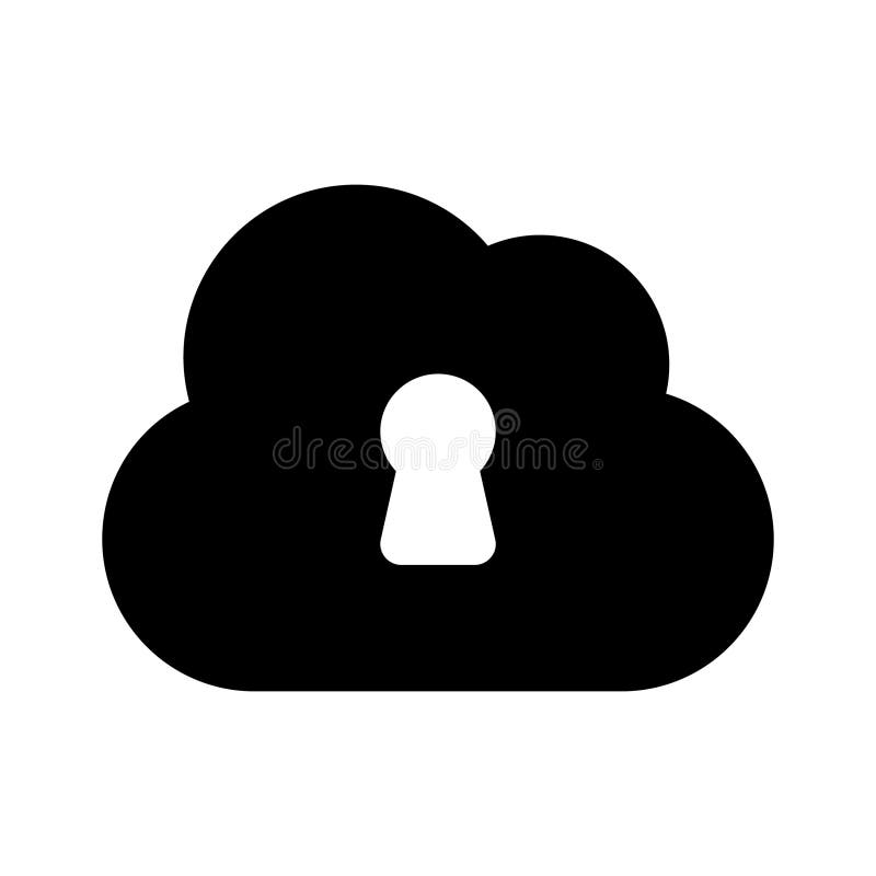 Keyhole Inside Cloud, Concept Icon of Cloud Security, Secure Cloud ...