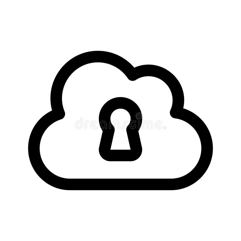 Keyhole Inside Cloud, Concept Icon of Cloud Security, Secure Cloud ... Keyhole Inside Cloud, Concept Icon of Cloud Security, Secure Cloud ...