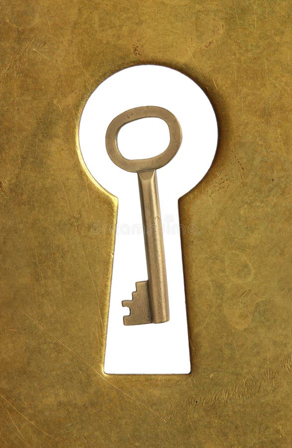 Keyhole and key. stock image. Image of secrecy, macro - 19364585