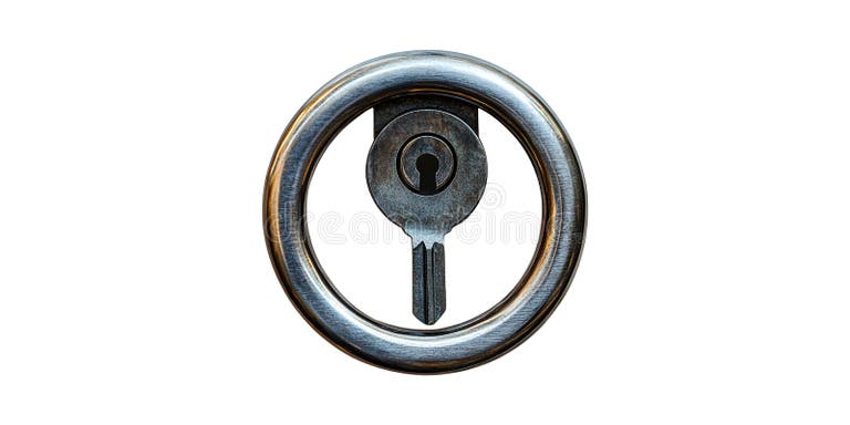 Keyhole and Key Symbol. Security and Access Concept Isolated on ...