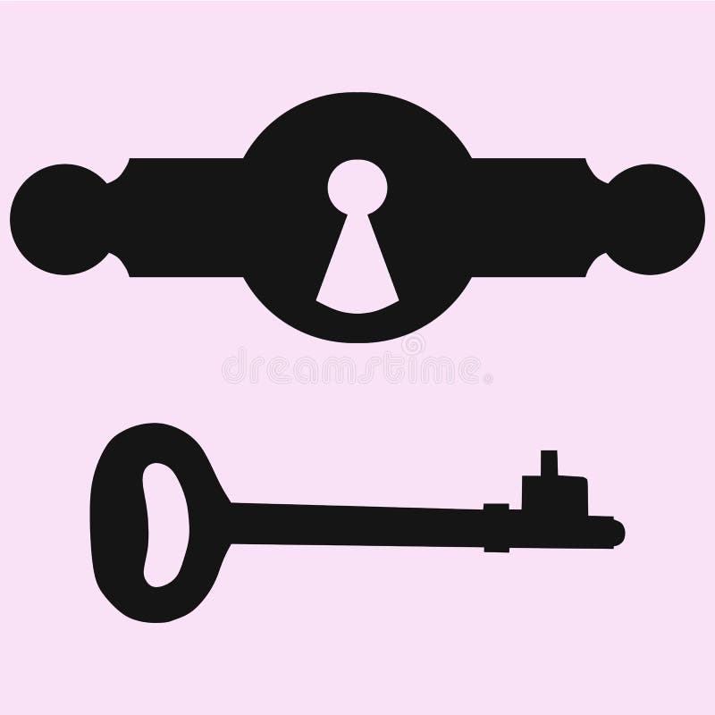 Keyhole key vector stock vector. Illustration of contour - 90519634