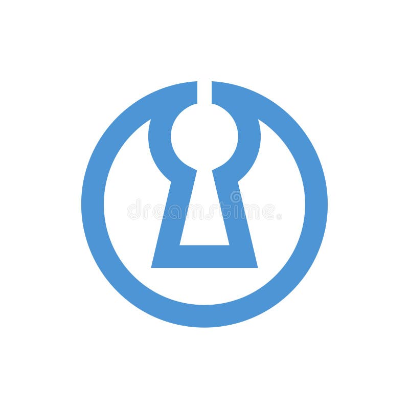 Keyhole Logo Icon Design Template Elements, Line Art Style Illustration ...