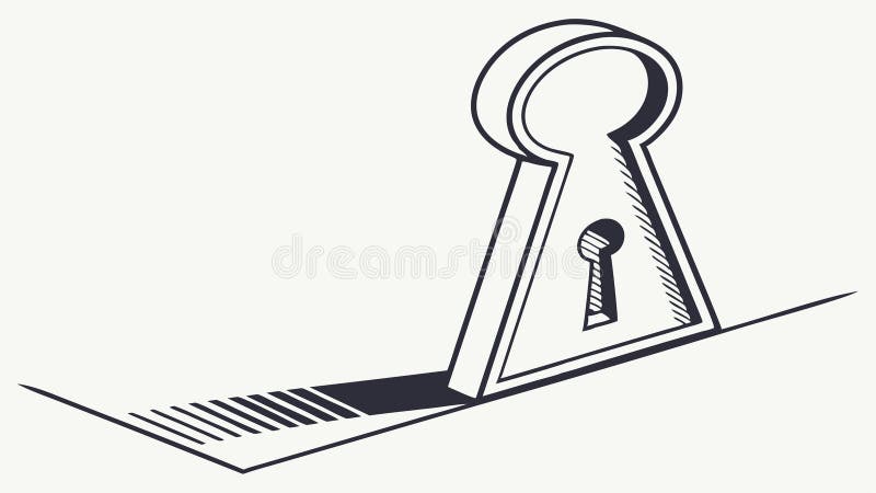 Keyhole with Long Shadow Vector. Mystery Access Concept, Vector Design ...