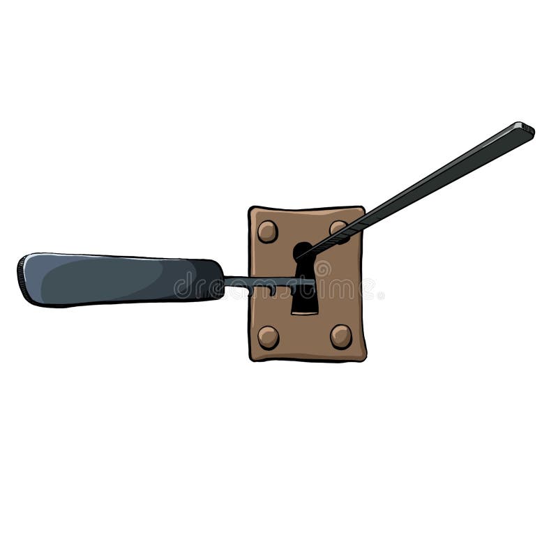 Keyhole and Master Key Sketch Stock Illustration - Illustration of ...