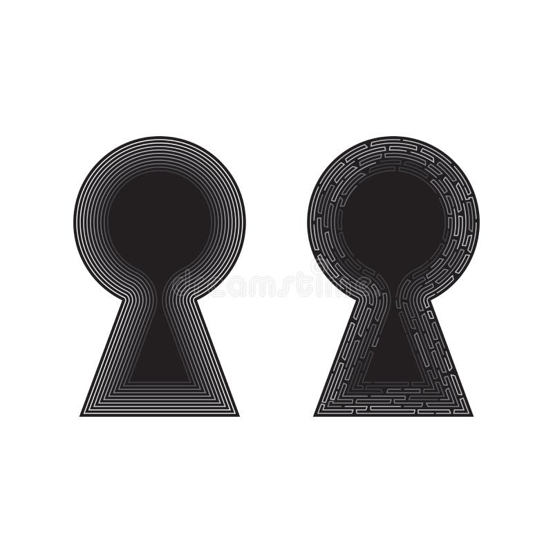 Keyhole Maze Vector and Icon Stock Vector - Illustration of modern ...